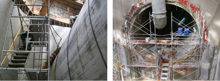 Grout Filling Flexible Joints Between TBM Tunnel and Work Shaft